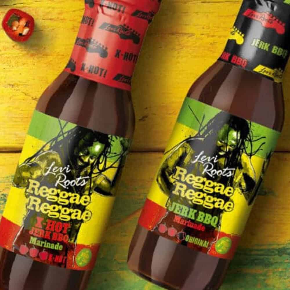 Cedar plank grilled salmon with Levi Roots Reggae Reggae Sauce